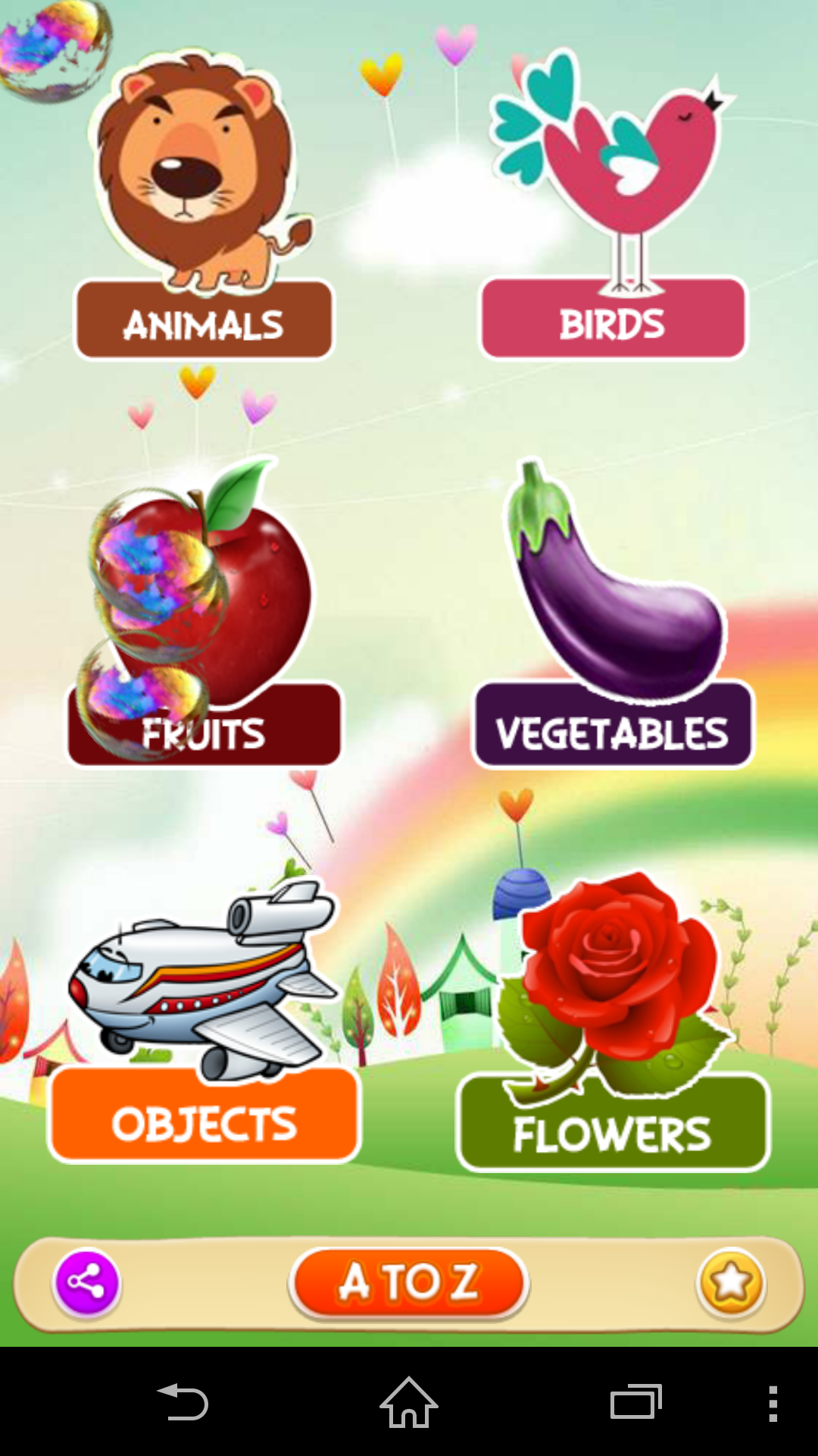 Kidsfun A to Z Android App - Categories • Maven Infotech